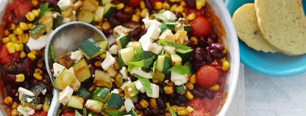 Recette végétarienne - Chili d'été aux haricots noirs